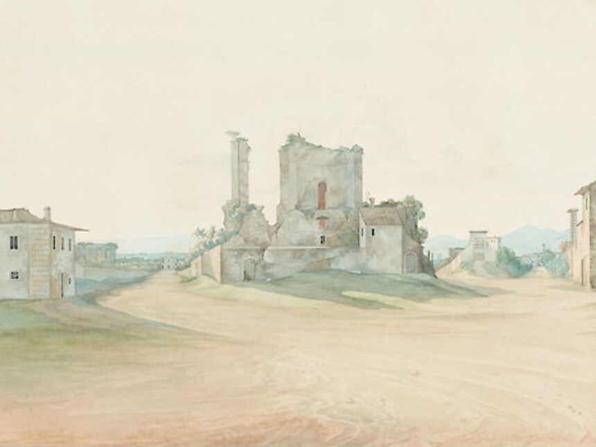 Ernst Ferdinand Oehme, Nymphaeum Alexandri in Rome, c. 1823, Maximilian ...