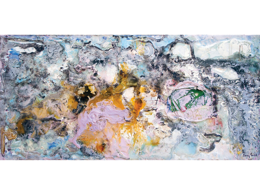 Terry Setch, The Tide, Stony Beach, 2013, Mixed Media, 61 x 123 cm ...