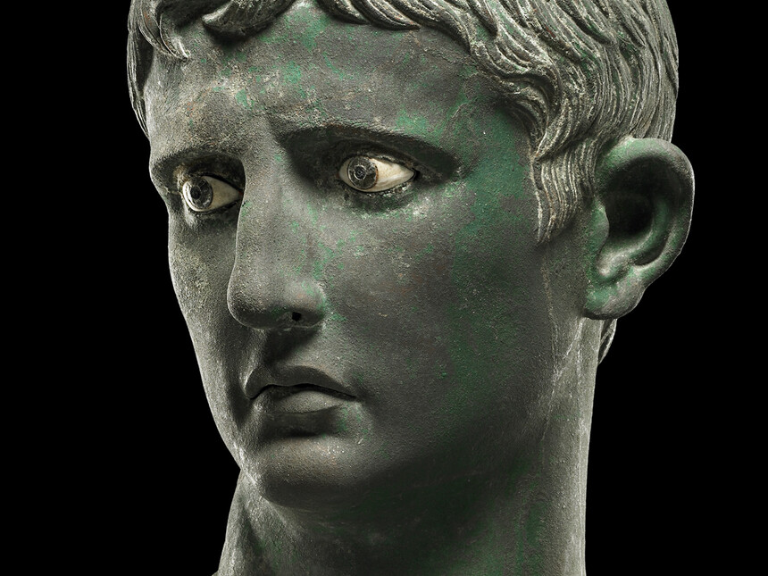 The Meroë Head of Augustus, Bronze head from an over-life-sized statue ...