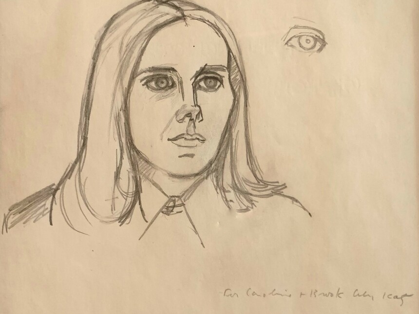 Alex Katz, "Studies of Caroline" I, original drawing, pencil on paper ...