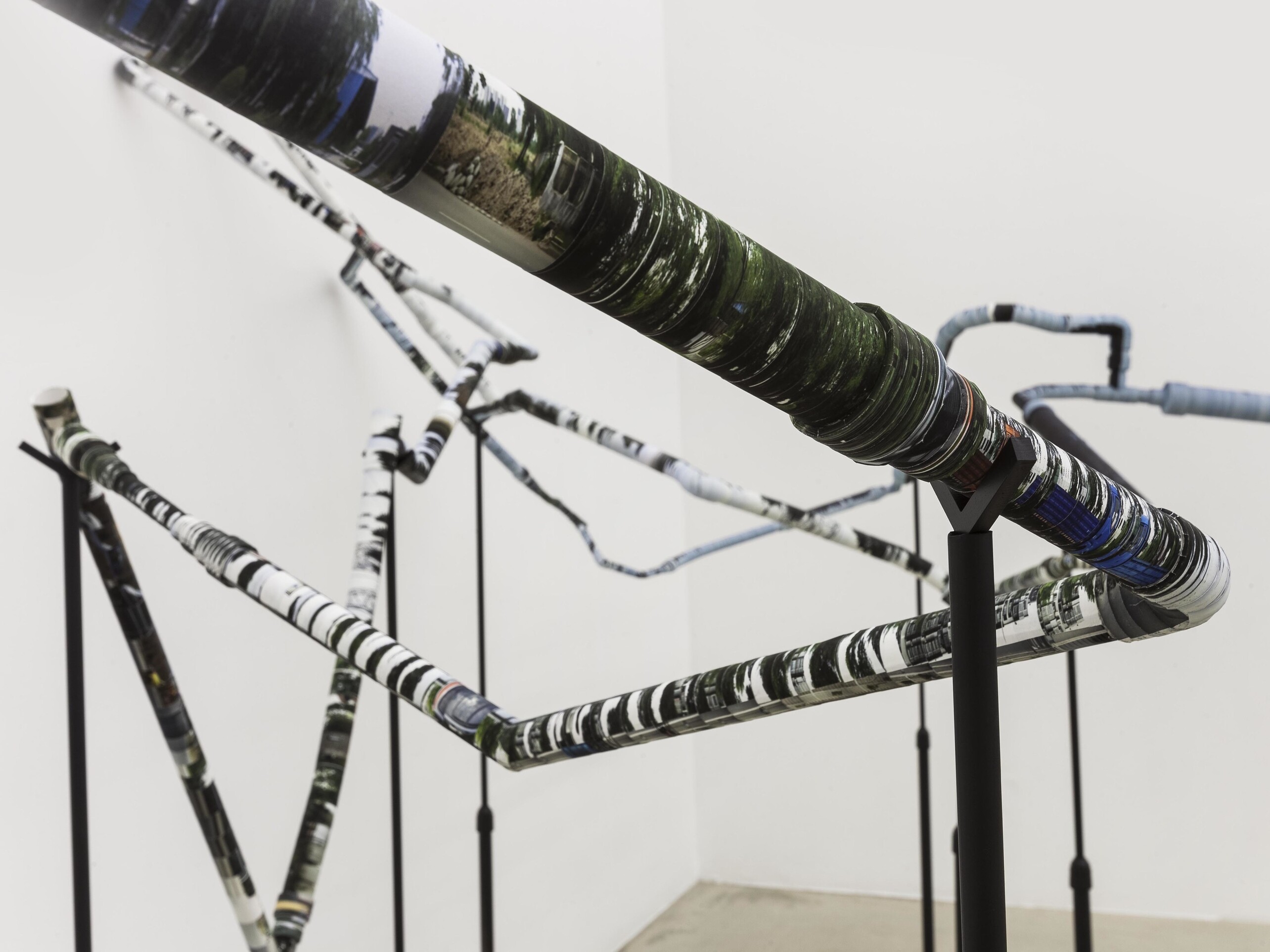 Guo Hongwei, The Path of the Metaphorist, PVC pipes and digital inkjet ...