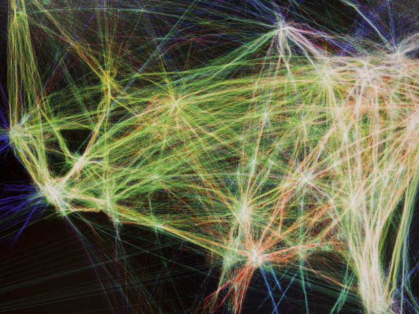 Aaron Koblin. Flight Patterns (Patrones de vuelo). 2006 | Espacio ...