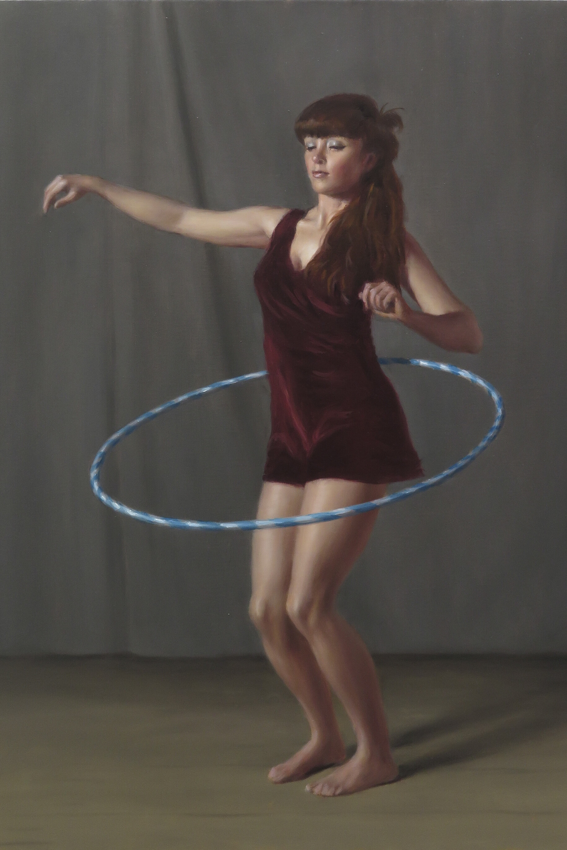 Harry Holland, Hula Hoop, oil on canvas, 76 x 64 cm | Martin Tinney Gallery