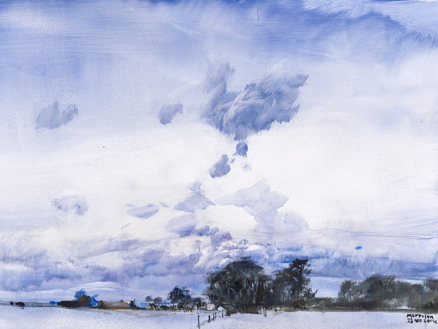 James Morrison, East Dysart, 23.xii.2014, oil on board, 48 x 75 cm ...