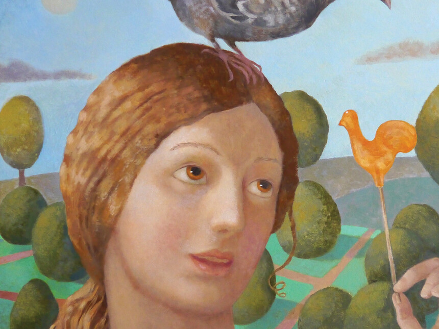 Olga Oreshnikov, Golden Rooster, oil on board, 50 x 50 cm. From Artists ...