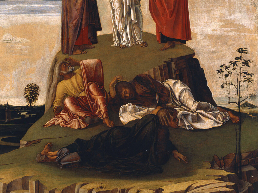 Giovanni Bellini, La Transfiguration du Christ, 1453-1455, Huile sur ...