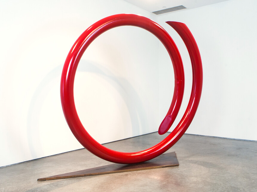 John Clement, Houdini, painted steel, 85 x 87 x 23 inches, 216 x 220 x ...