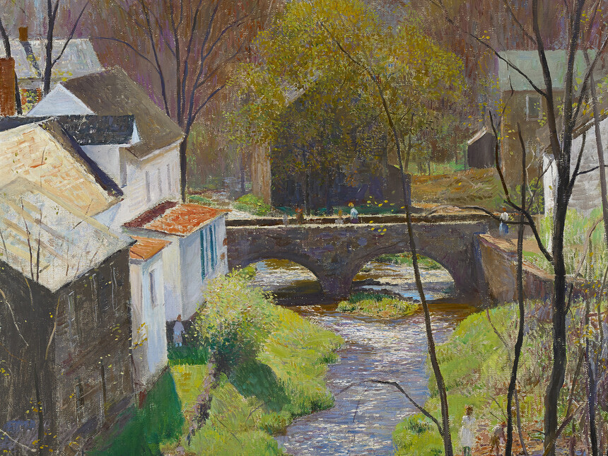 Daniel Garber (1880-1958), Carversville, Springtime, Oil on canvas, 30 ...