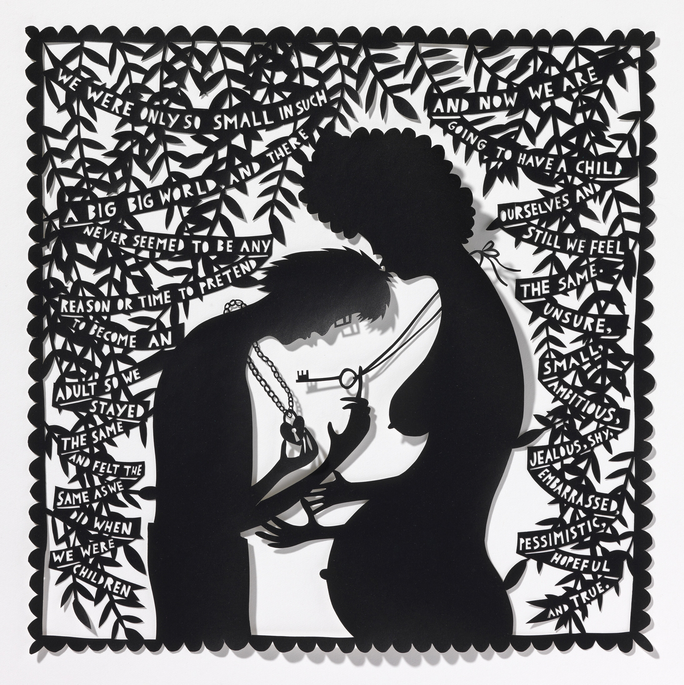 Rob Ryan, Still We Feel the Same, Papercut, 2015, Courtesy the artist ...