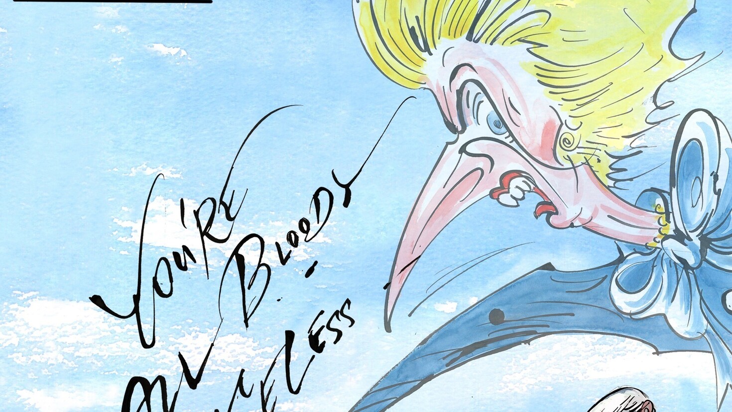 Gerald Scarfe: Milk Snatcher, Thatcher Drawings | Meer