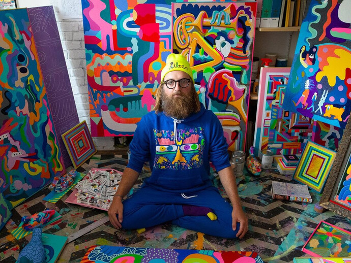 Mike Perry. Fluidic space and a cosmic cocktail | Meer