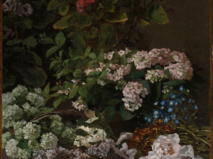 Claude-Oscar Monet, Spring Flowers, 1864, Oil on canvas, 116.8 x 90.5 ...