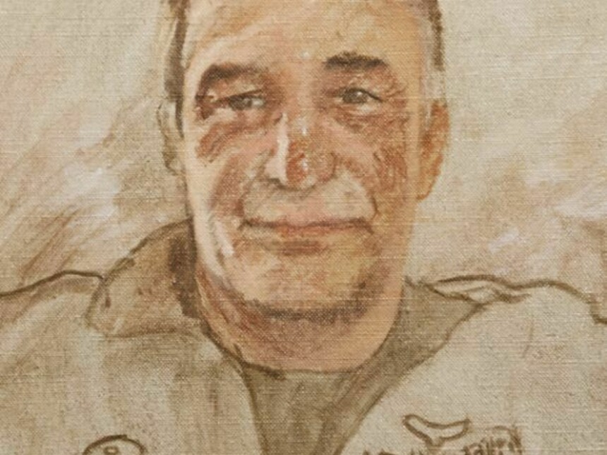 Michael Fullerton, Voyager, 2013, Oil on linen, 18 1/8 x 14 inches (46 ...