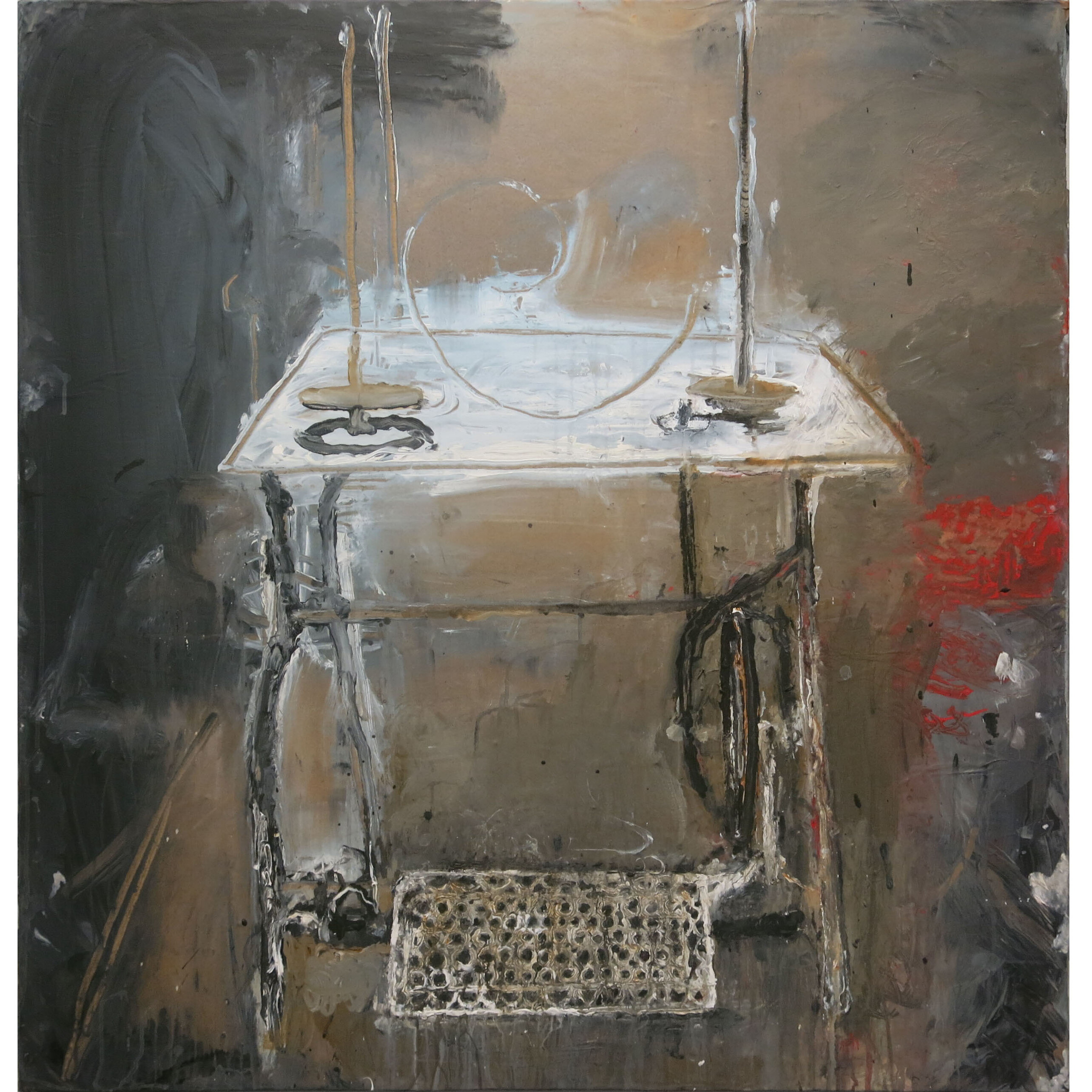 June Leaf, Portrait of Treadle Sculpture, 2013-2014 , Acrylic on paper ...