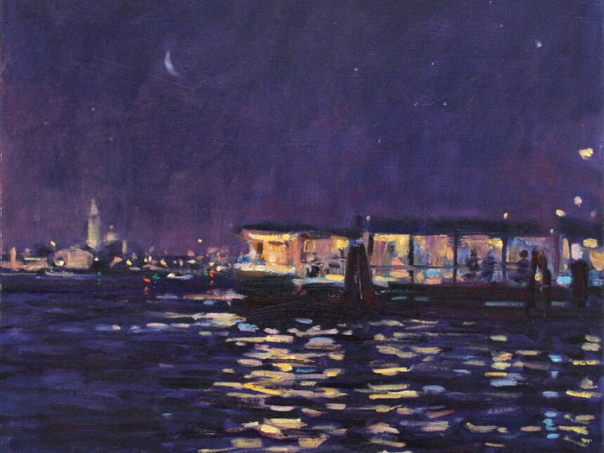 George Devlin, Night Vaporetto, oil on canvas, 51 x 56 cm | The ...
