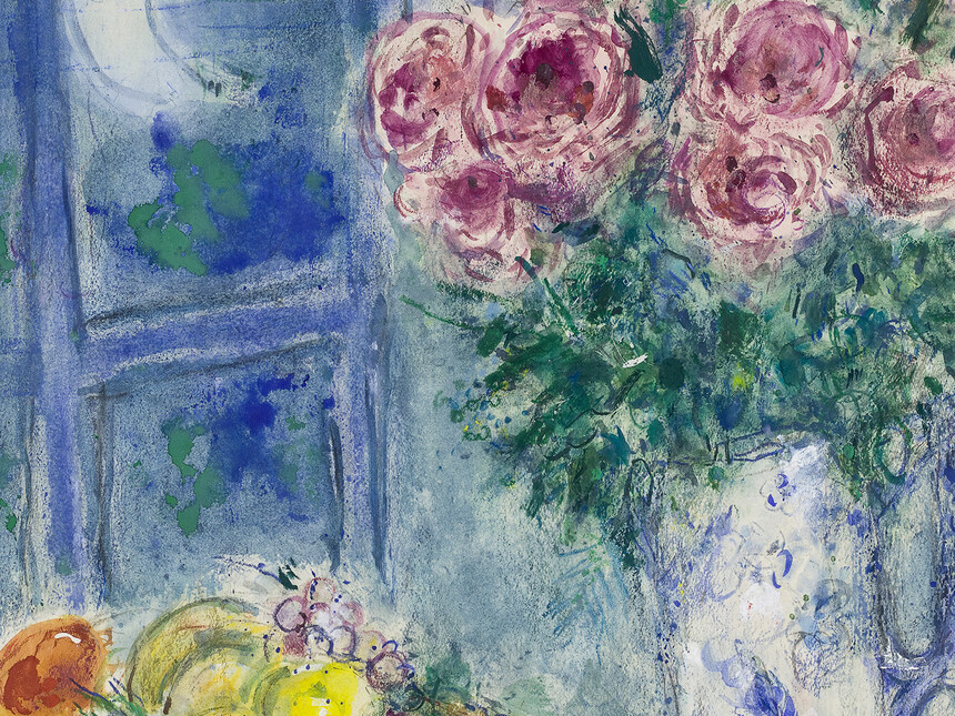 Marc Chagall, Untitled (Still life with fruit and flowers) – Gouache ...