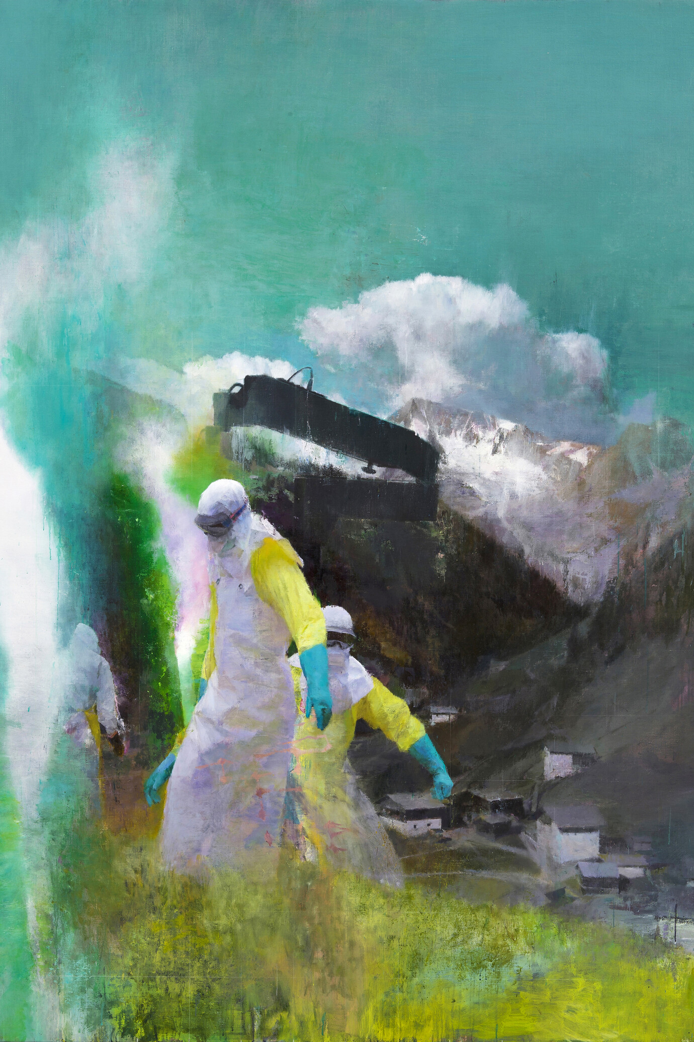 Justin Mortimer, Der Besucher, 2014, Oil on canvas, 240 × 190 cm ...