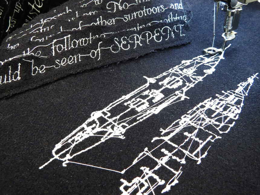 Yeo sleeve detail, Fate of HMS Serpent, Work in progress | Royal Albert ...