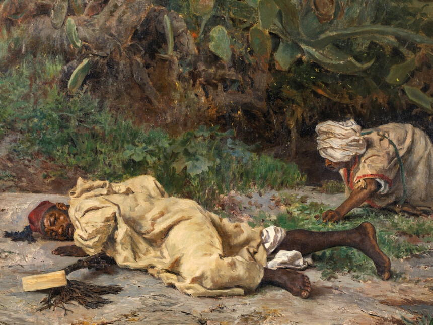 The painter Antonio Muñoz Degrain (1840 - 1924) | Meer