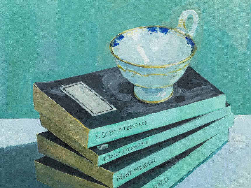 Nancy Cadogan, Tiffany's Blue., 2017, Oil on linen, 51x51cm © the ...