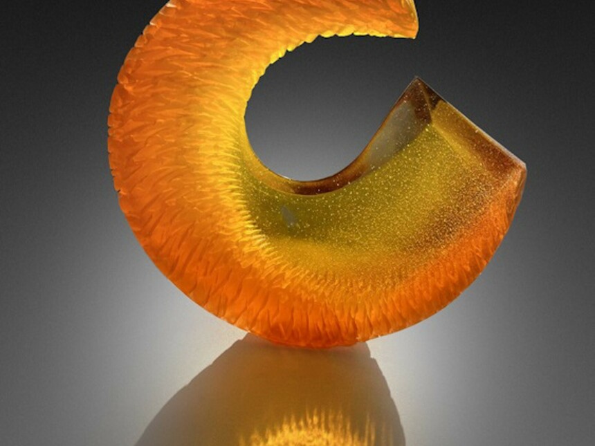 Alex Gabriel Bernstein, Amber sunrise, 2023, cast and carved glass ...