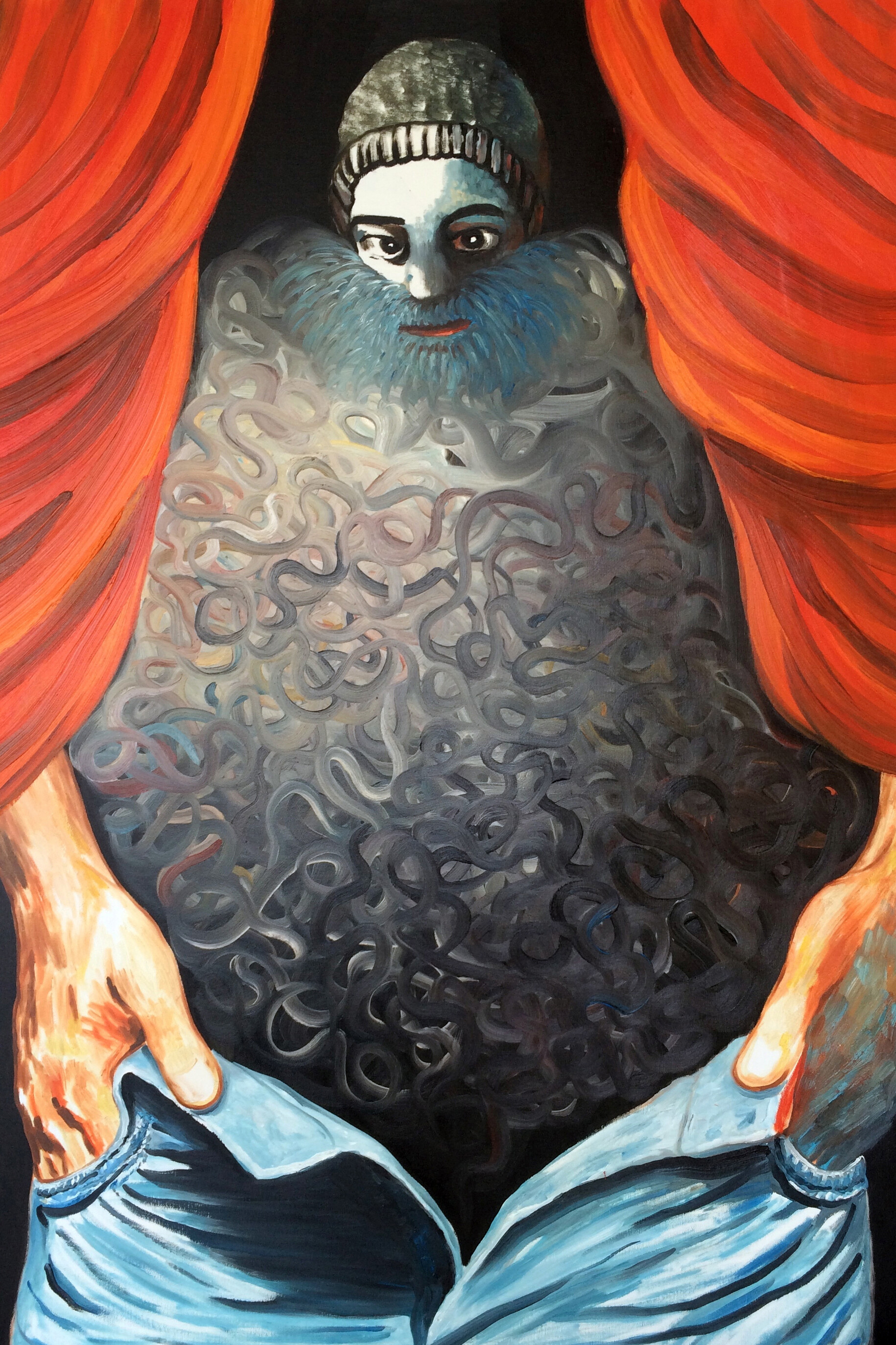 Raphaëlle Ricol, Barbe bleue, 2015, Huile sur toile, 162 x 130 cm ...